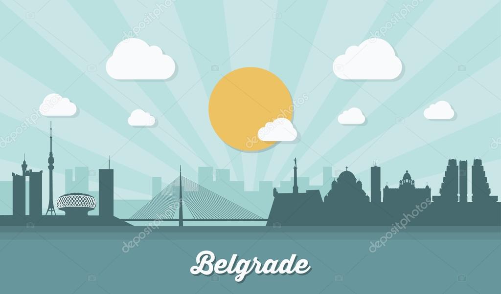 Belgrade skyline — Stock Vector © I.Petrovic #59817763