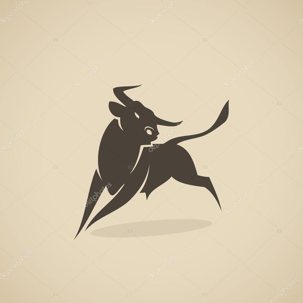 Running Bull Silhouette