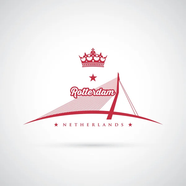 Erasmus bridge erasmusbrug Vector Art Stock Images | Depositphotos