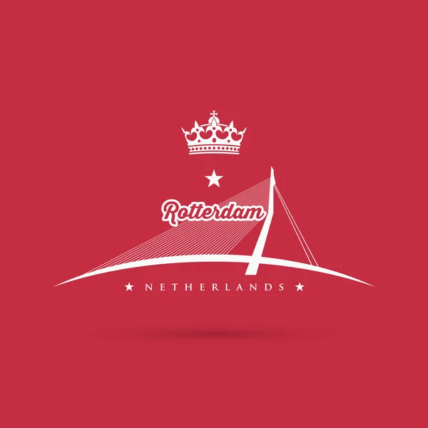 Erasmus bridge erasmusbrug Vector Art Stock Images | Depositphotos