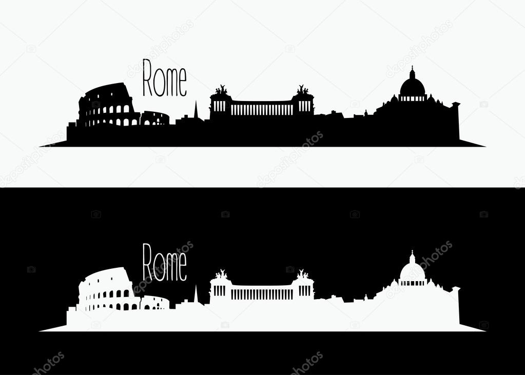 Rome Cities Silhouettes