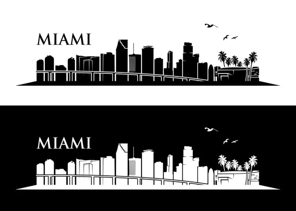 100,000 Miami skyline Vector Images | Depositphotos