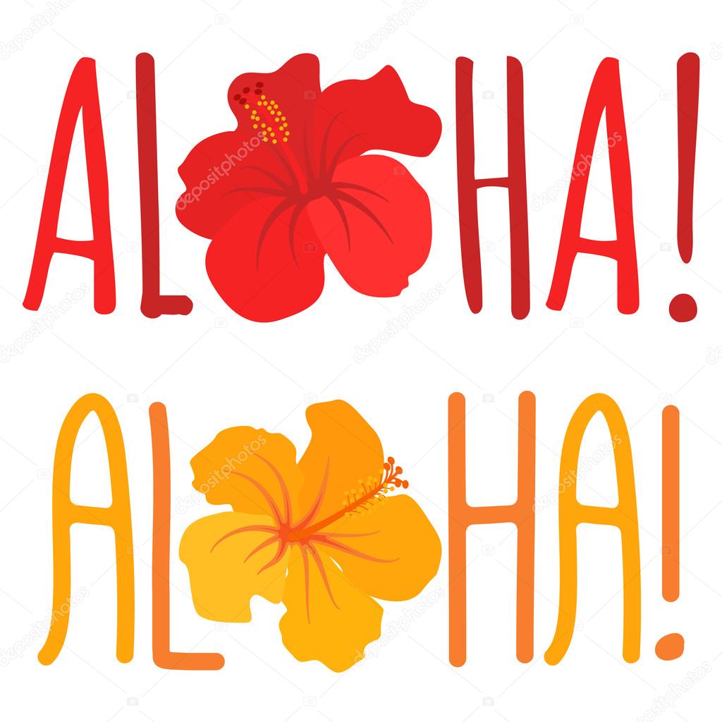 Lettrage vectoriel Aloha avec fleur image vectorielle par alinabel ... Lettrage vectoriel Aloha avec fleur image vectorielle par alinabel ...