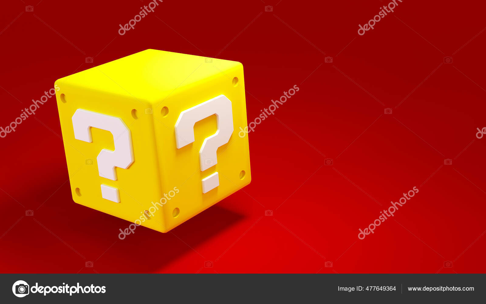Yellow Mystery Box White Question Marks Rendering Illustration — Stock ...