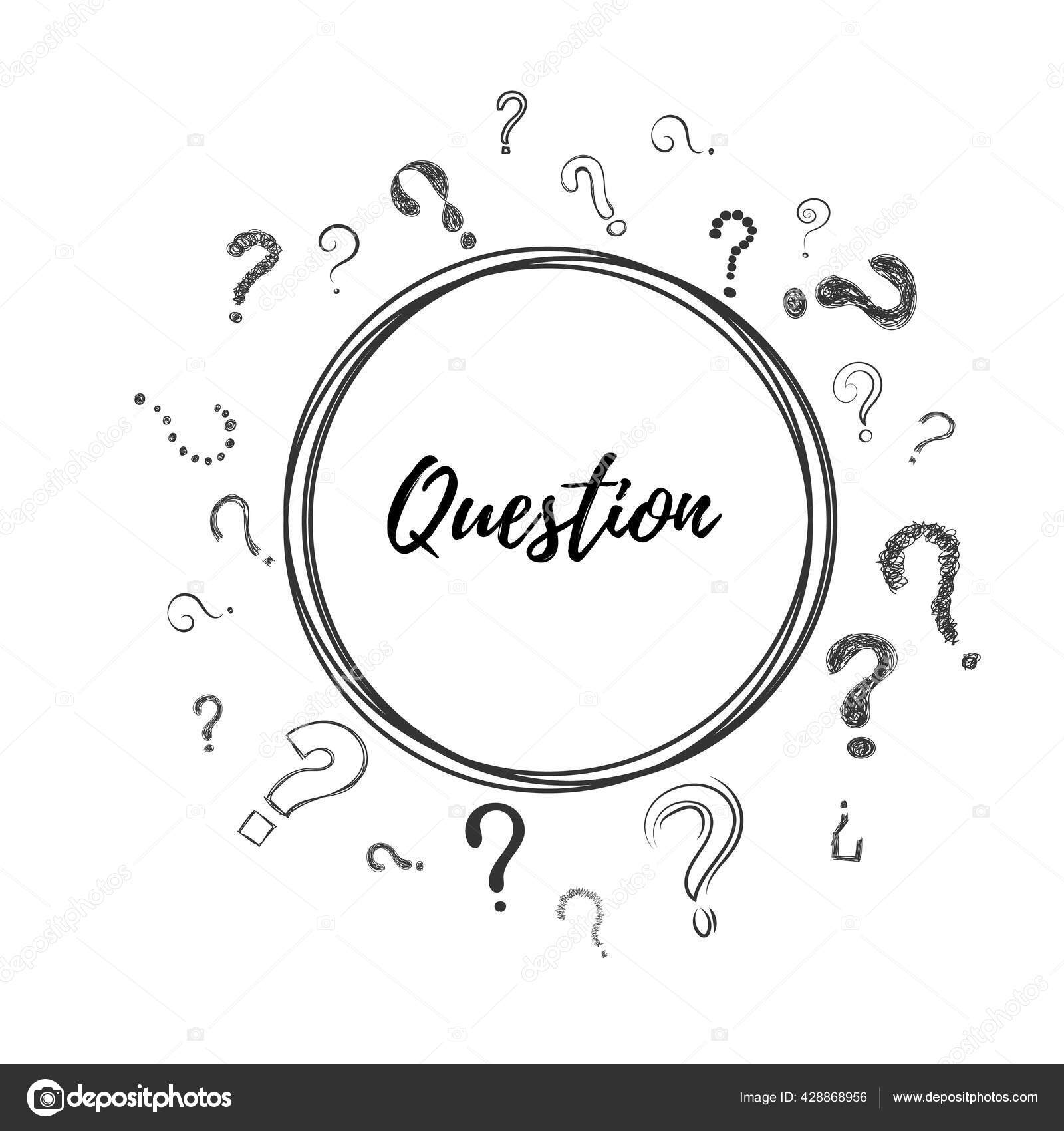 Ponto de interrogação doodle. — Fotografia de stock © Poliashenko ...