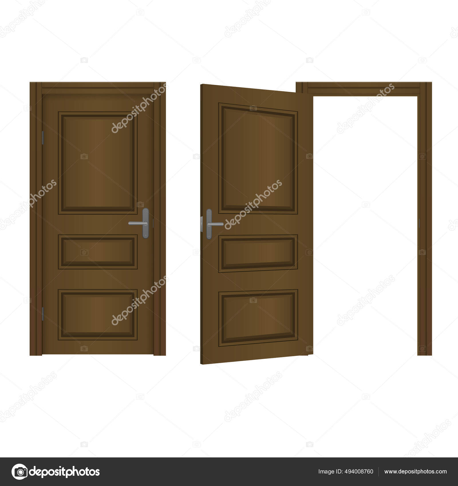 Open Front Door Illustration