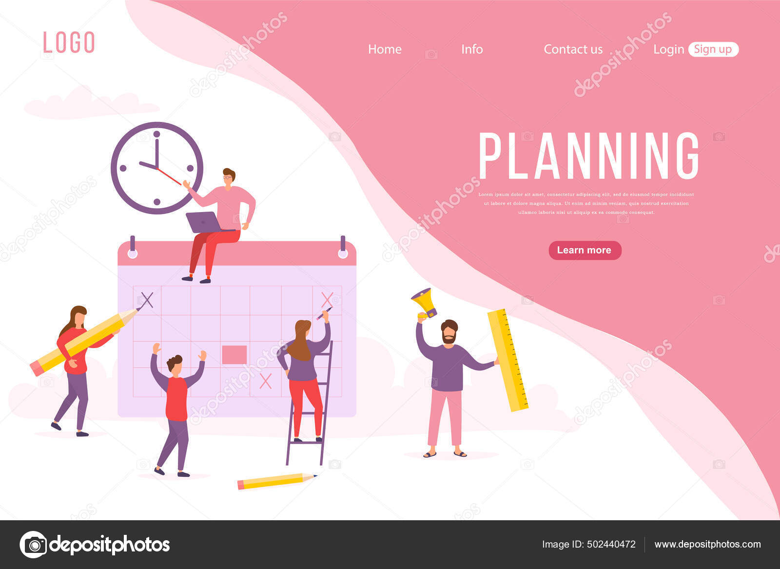 People planning concept, group characters are developing a plan ...