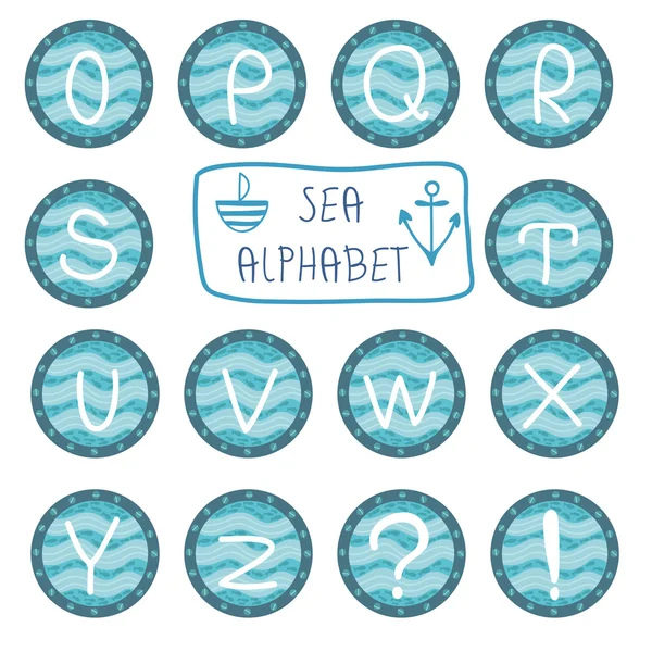 Alphabet sea cartoon imágenes de stock de arte vectorial | Depositphotos