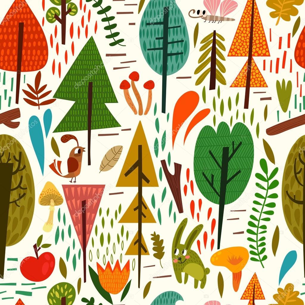 Cute Forest Background Clipart