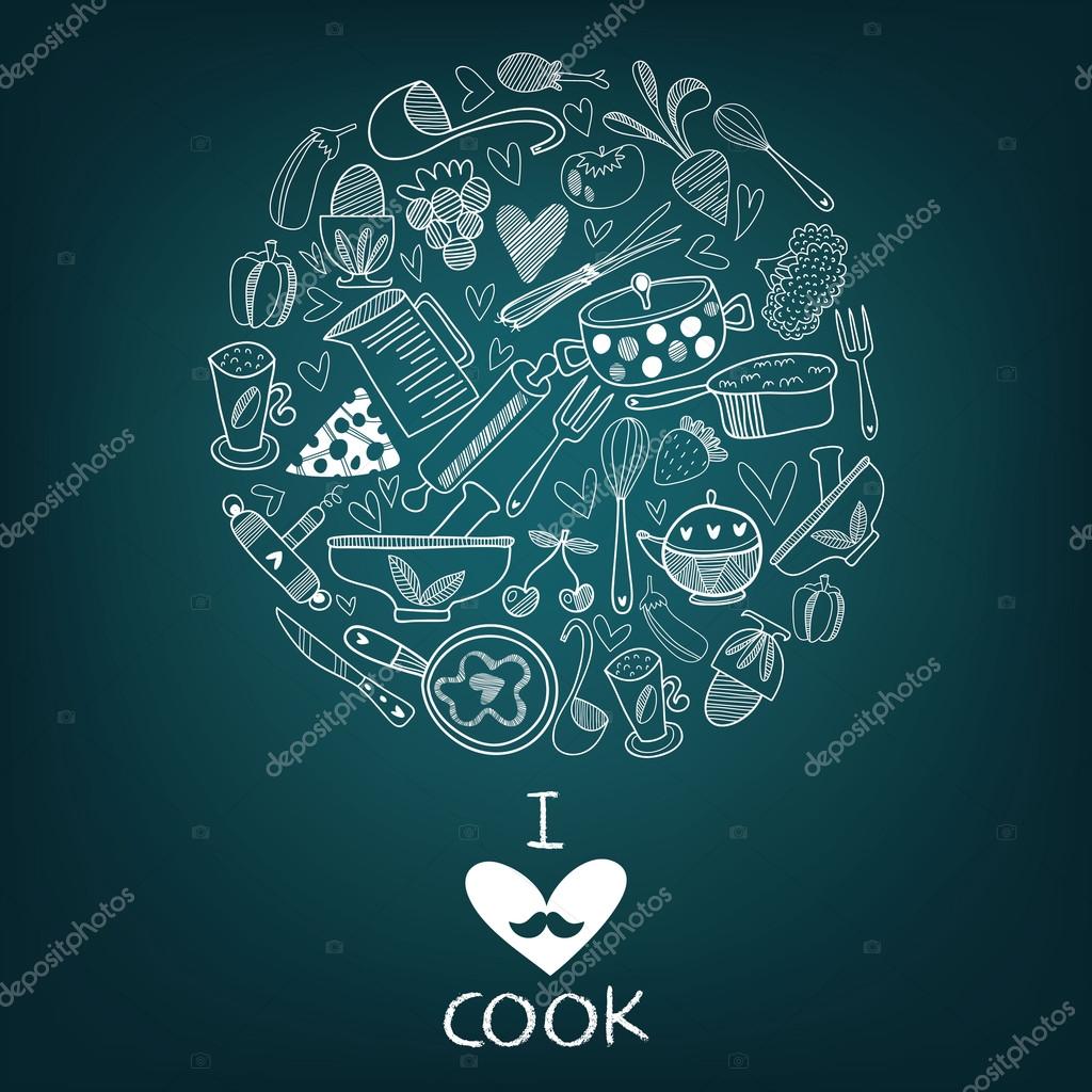 I love cook card design. Stock Vector Image by ©ovocheva #83760778