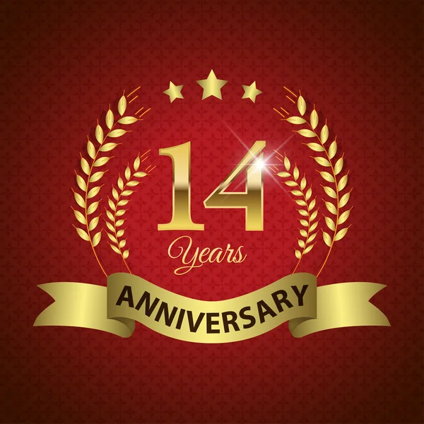 14 años aniversario imágenes de stock de arte vectorial | Depositphotos