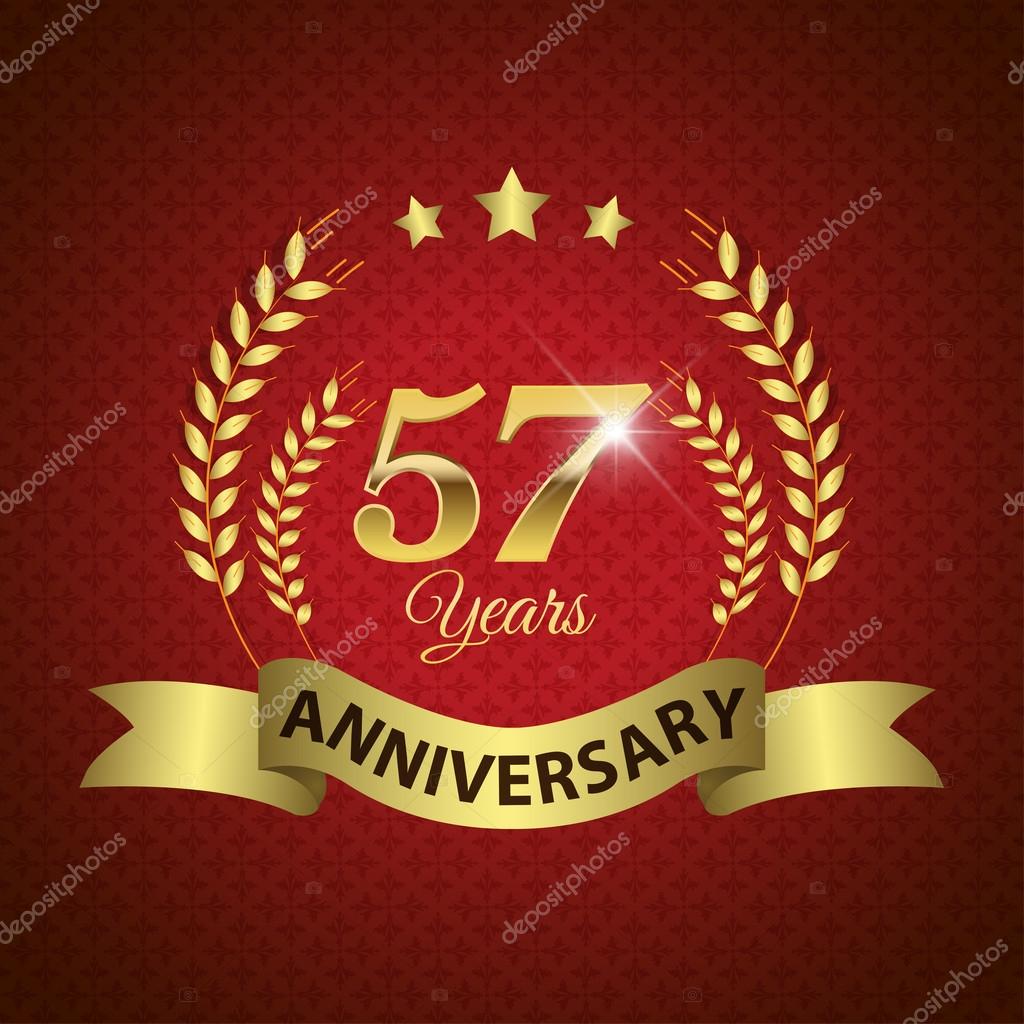 Sello de aniversario de 57 años Vector de stock por ©harshmunjal 59522907