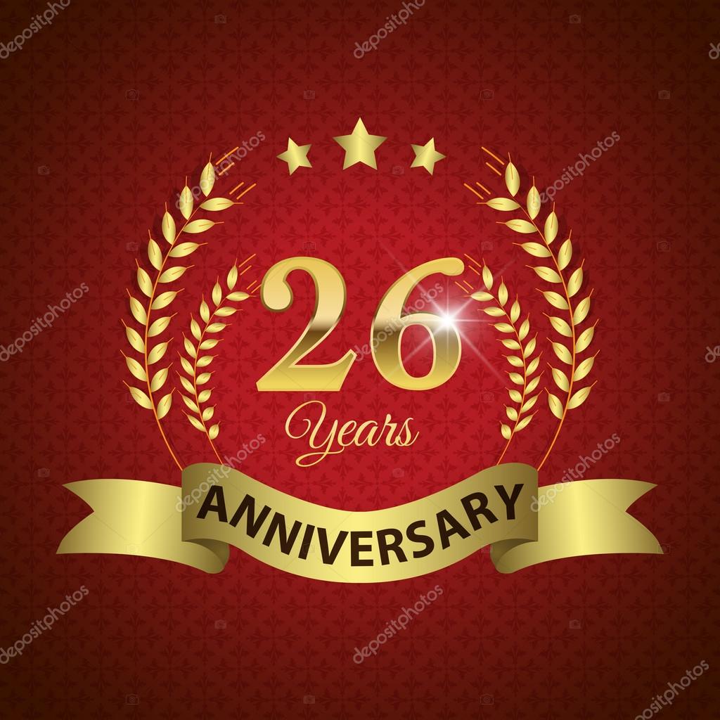 Sello de aniversario de 26 años 2023