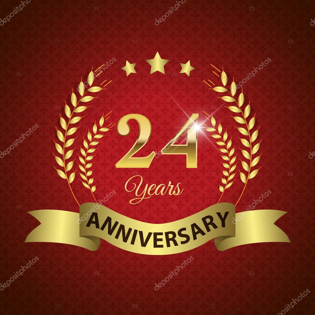 24 Years Anniversary Seal Stock Vector Image by ©harshmunjal #59523745