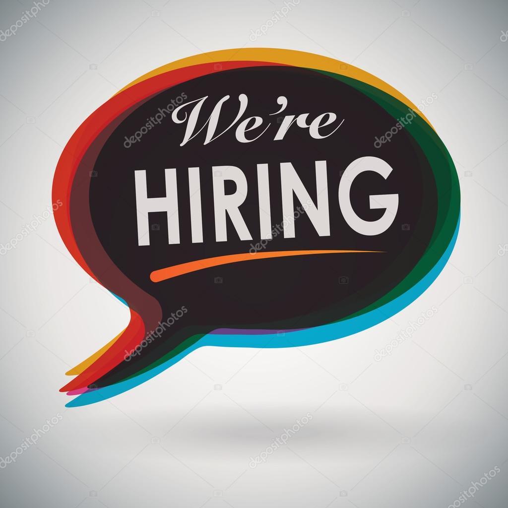We're Hiring- Speech bubble Stock Vector Image by ©harshmunjal #64050543