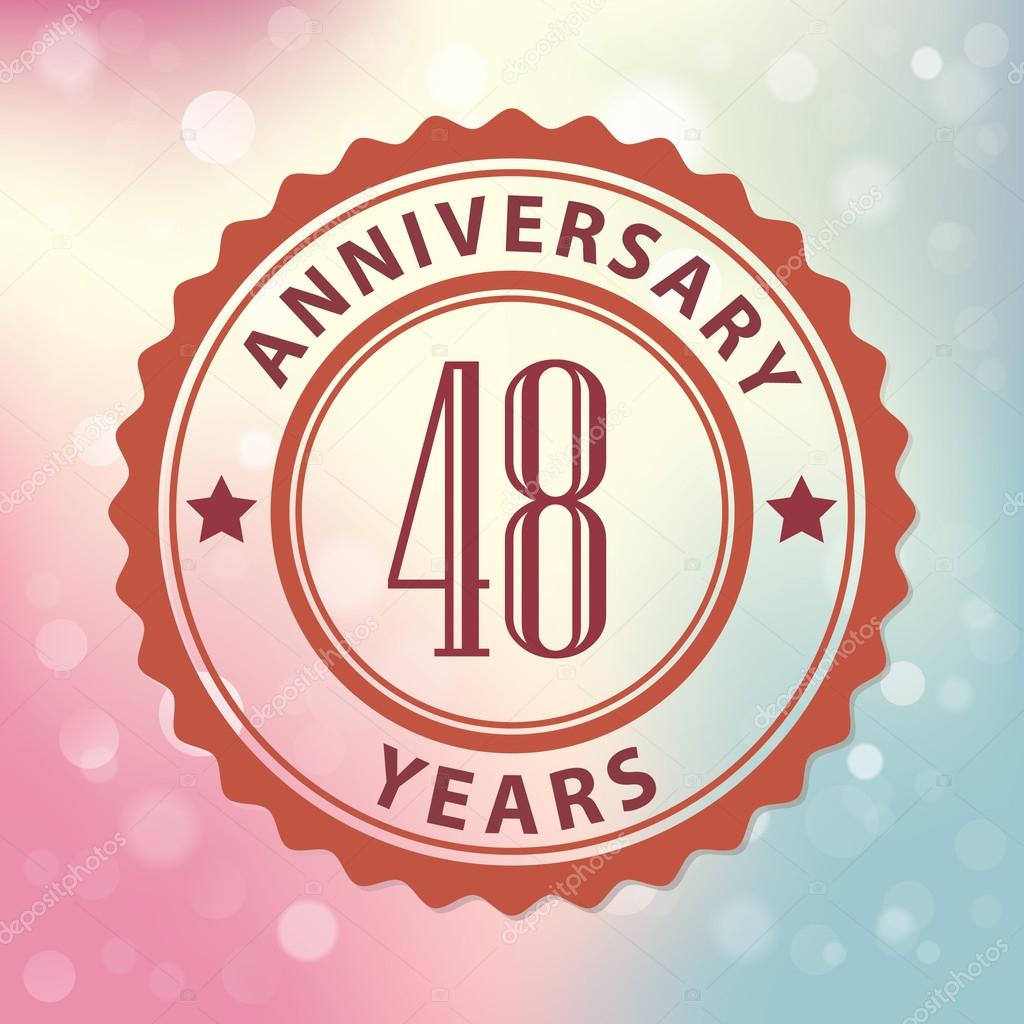 "48 Years Anniversary" — Stock Vector © harshmunjal #69245395