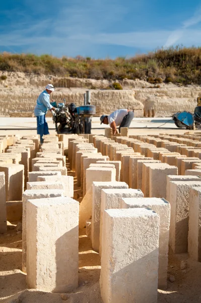 Tufa stone quarry — Stock Photo © siculodoc #113726706