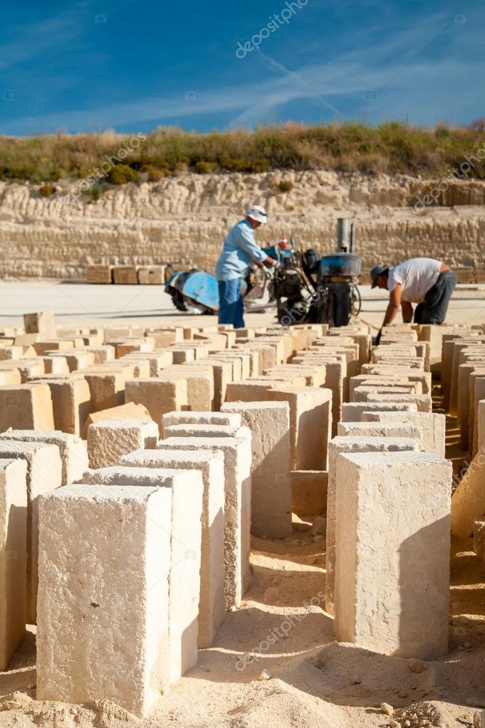 Tufa stone quarry — Stock Photo © siculodoc #113726706