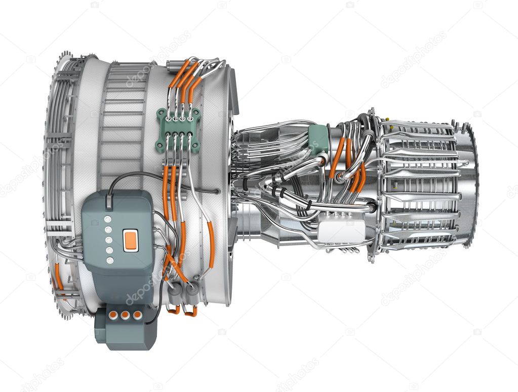 Jet fan engine isolated on white background — Stock Photo © chesky_w ...