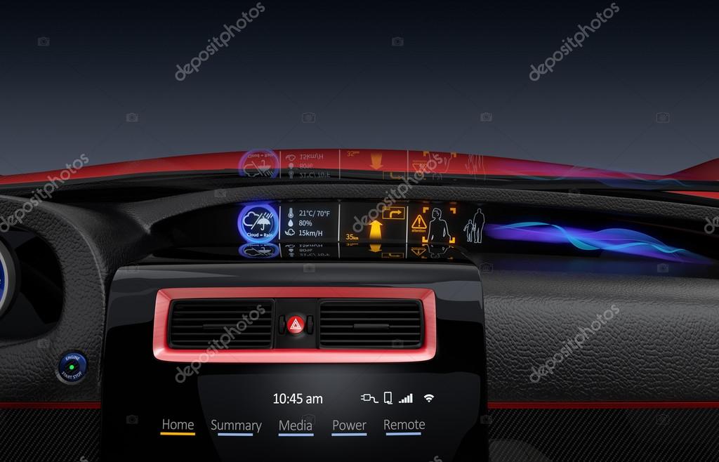 Center multi-information console design for intelligent electric car ...