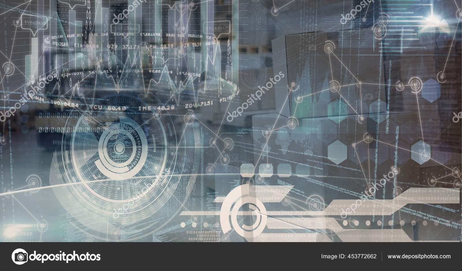 Digital Illustration Plane Starting Data Processing Statistics Showing ...