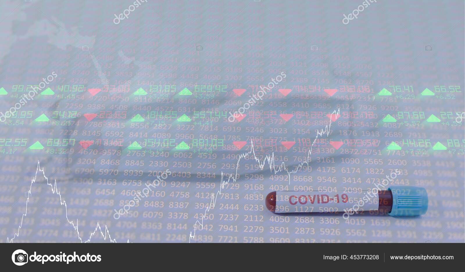 Digital Illustration Coronavirus Covid Cell Lying Face Mask Data ...