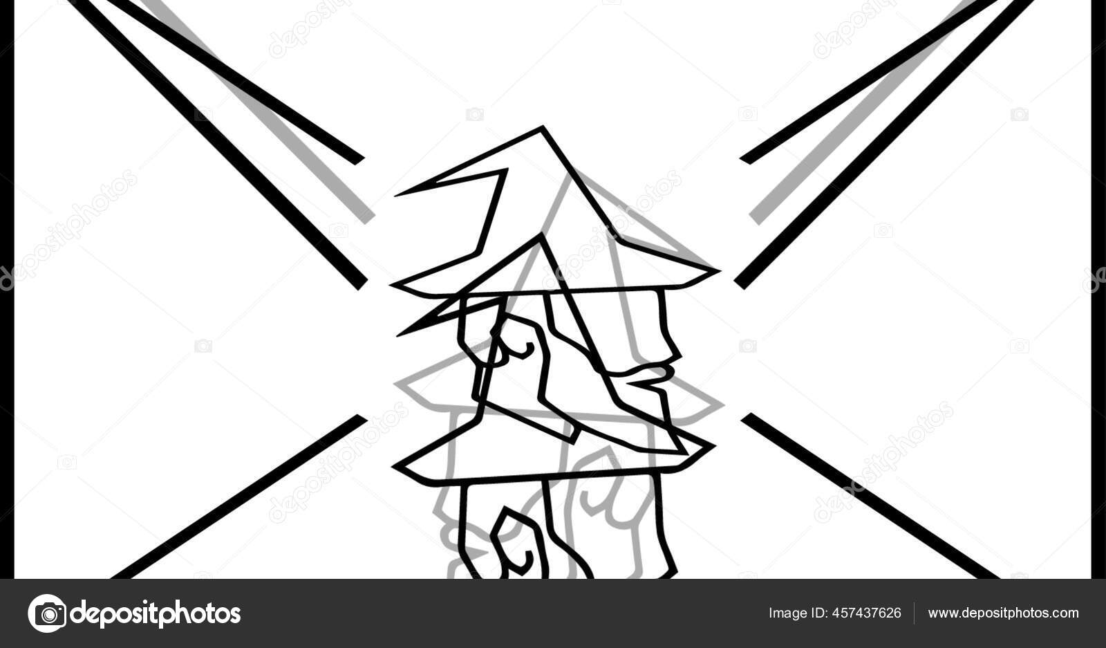 Man Wizard Hat Icon Illustration — Stock Photo © vectorfusionart #457437626