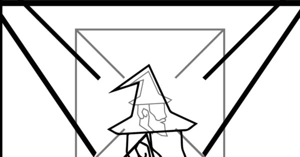 Wizard line drawing Stock Photos, Royalty Free Wizard line drawing ...