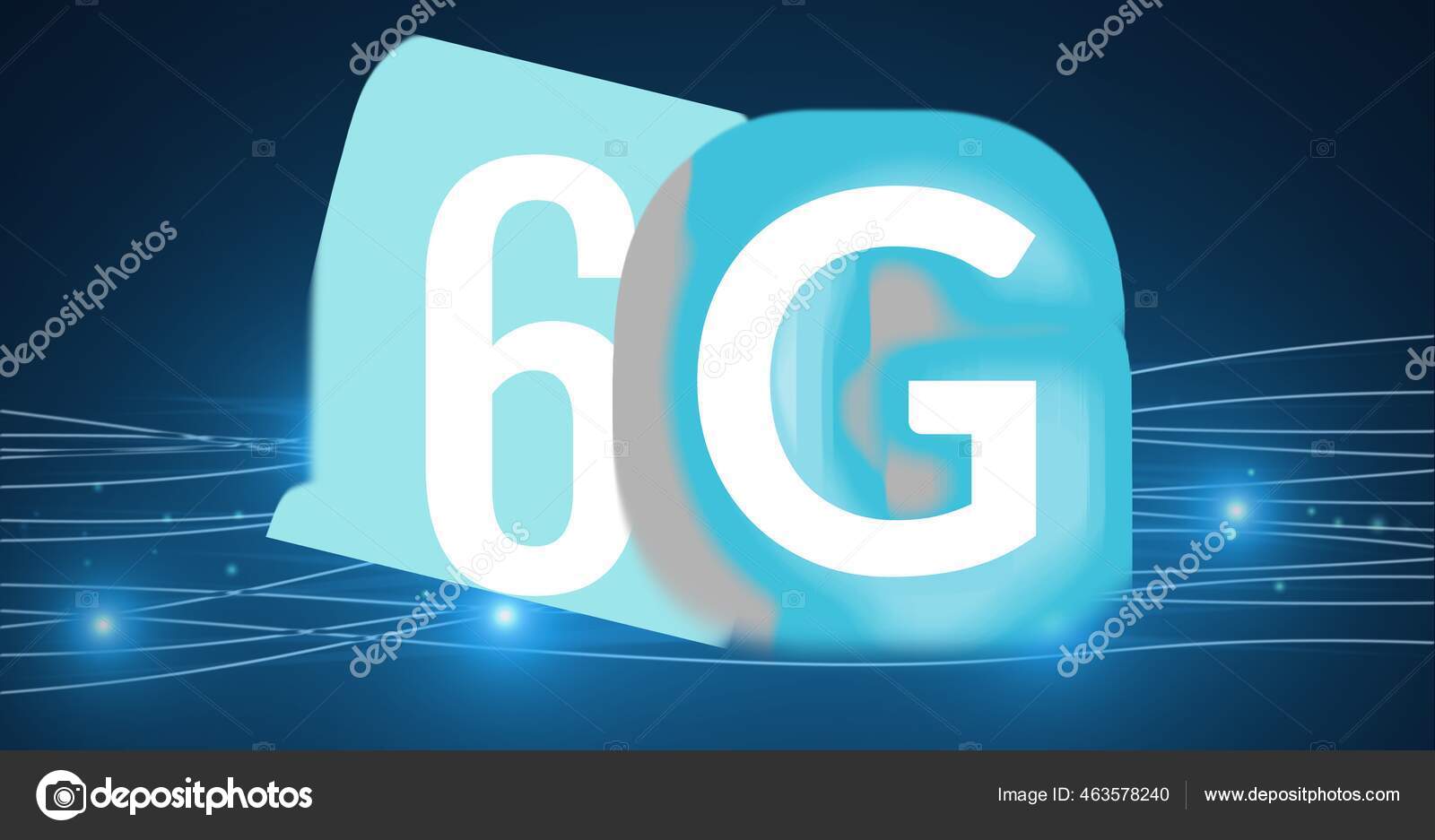 Composition Word Blue Background Global Technology Digital Interface Connection Communication ...