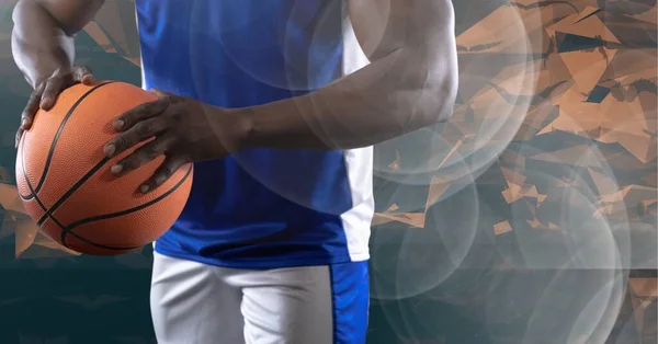 Composition Basketball Torn White Paper Background Dark Rip Sport ...