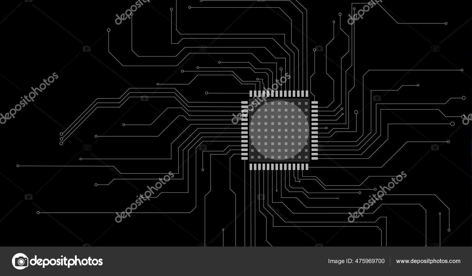 Composition Computer Processor Computer Circuit Board Global Online Security Data — Stock Photo ...