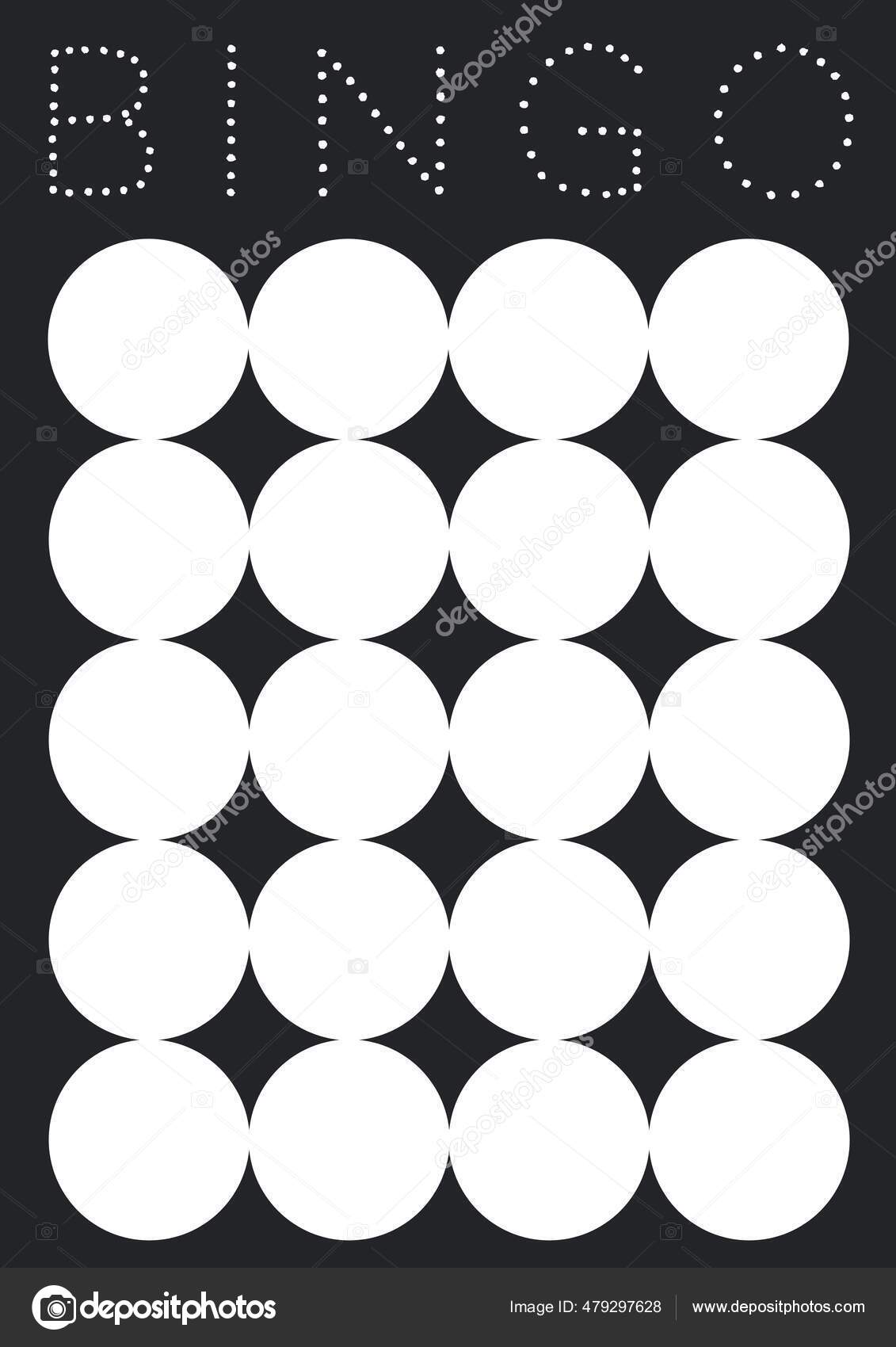 Composition Bingo Text Score Chart Black Background Game Card Writing ...