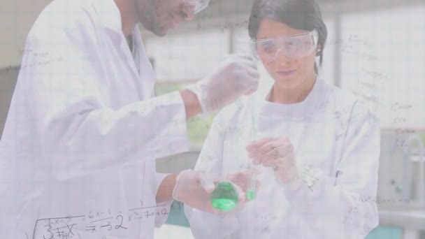Mathematical Diagrams Male Female Health Workers Using Microscope ...
