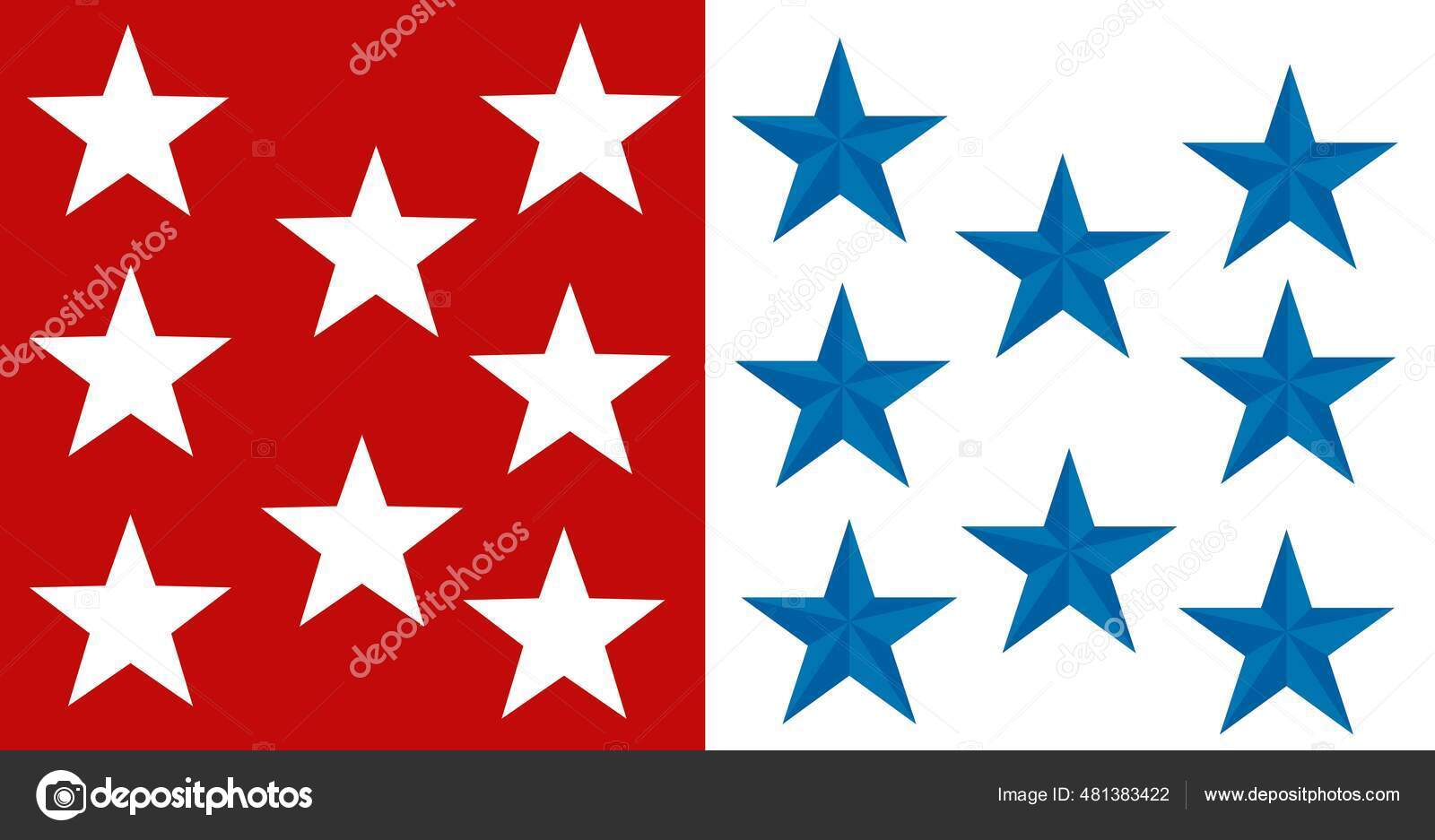 Estrellas Rojas Y Azules