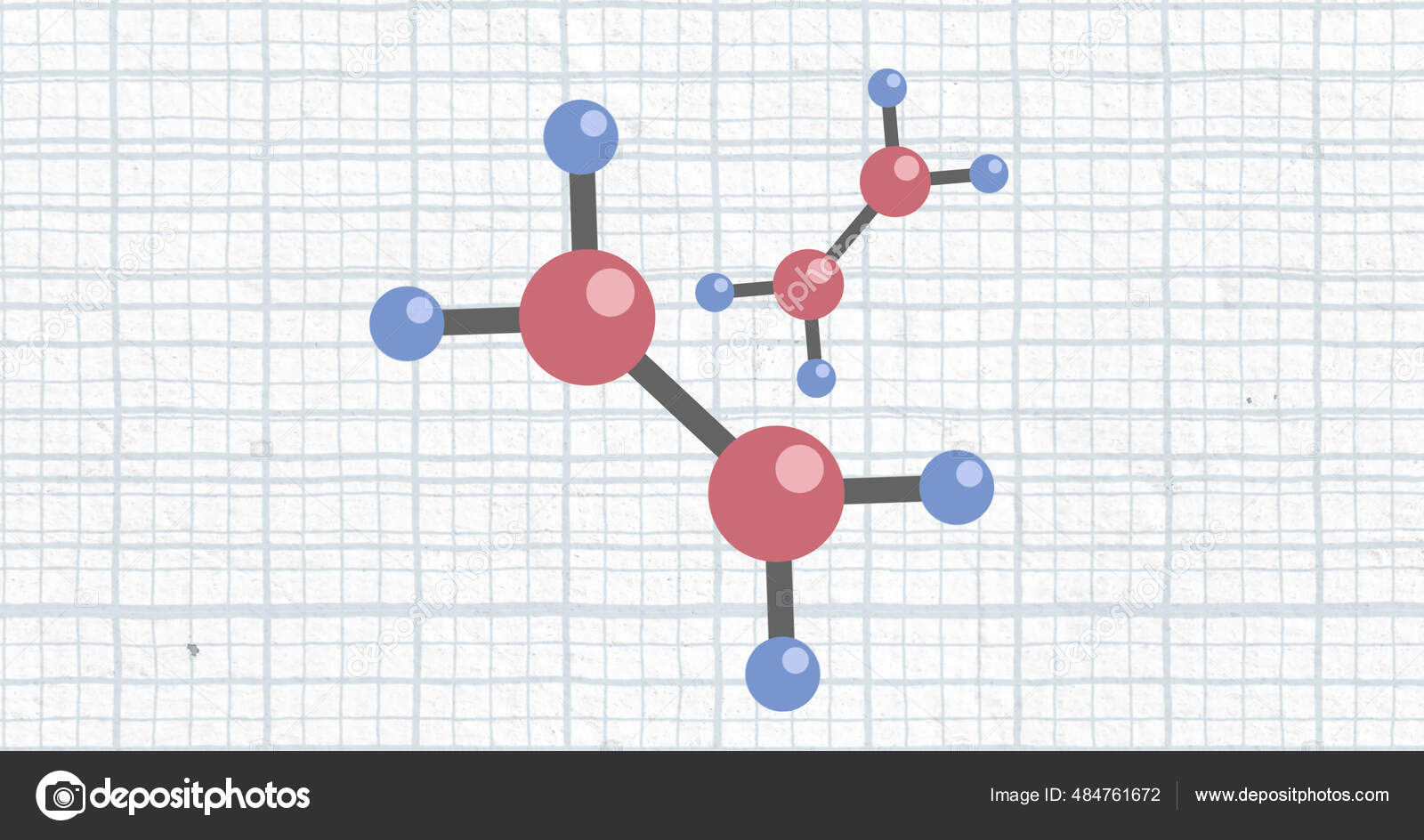 Image Biochemistry Molecules Icon Squared White Paper Background ...