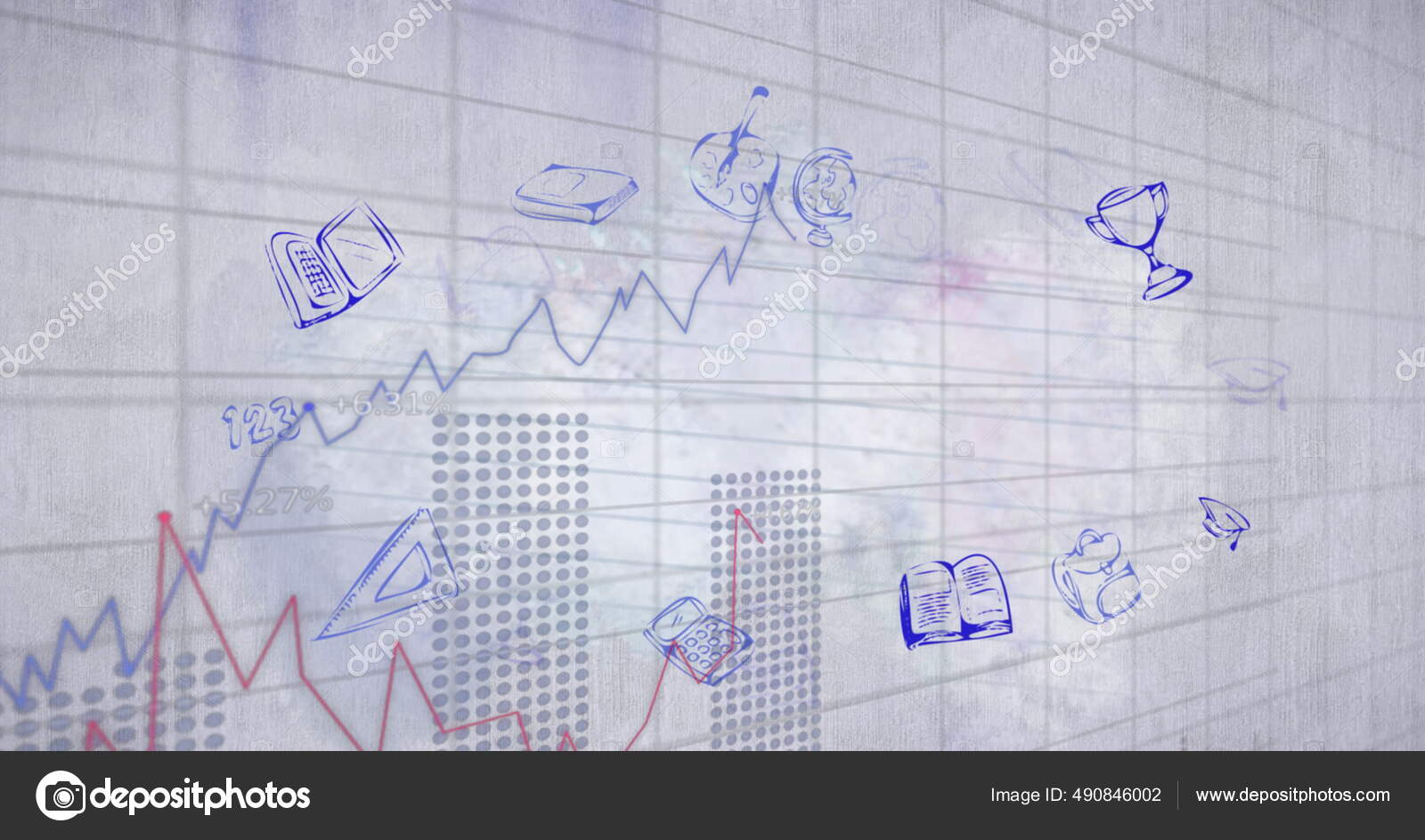 Image Diagram School Pictograms White Background Education Back School ...