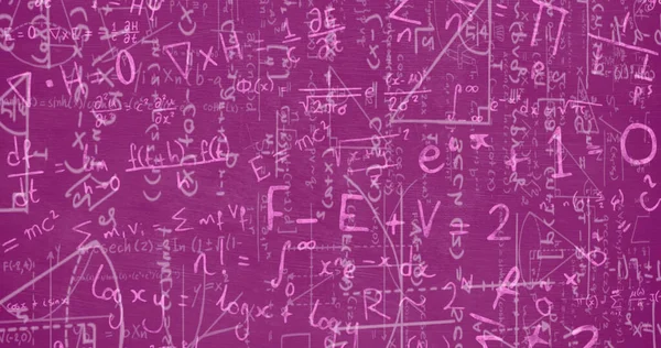 Image Handwritten Mathematical Formulae Purple Background Science ...