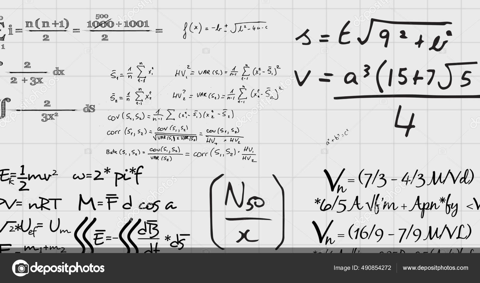 Image Maths Text Mathematical Equations School Education Study Concept ...