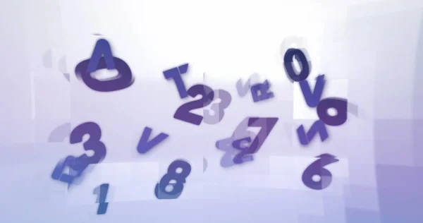 Digital Image Numbers Alphabets Floating Purple Background School ...