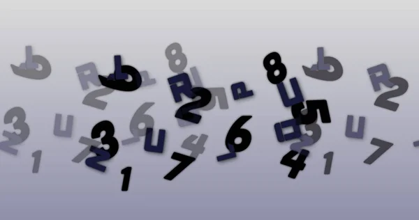 Digital Image Multiple Numbers Alphabets Floating Grey Background School Education — Stock Photo ...