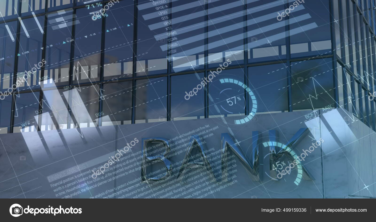 Image Financial Data Processing Modern Bank Building Global Finances ...