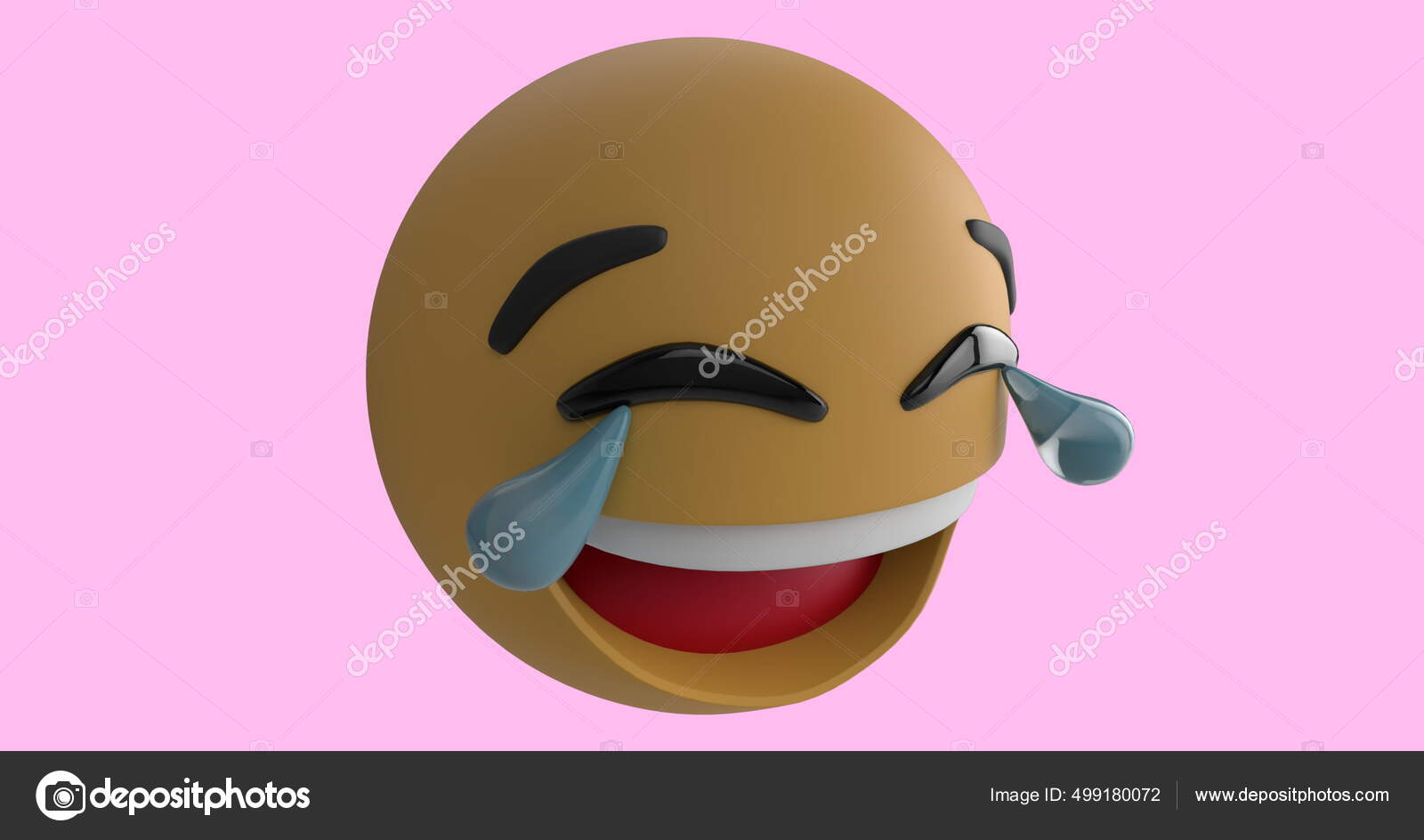 Imagen Icono Emoji Lol Riéndose Sobre Fondo Rosa Con Confeti ...