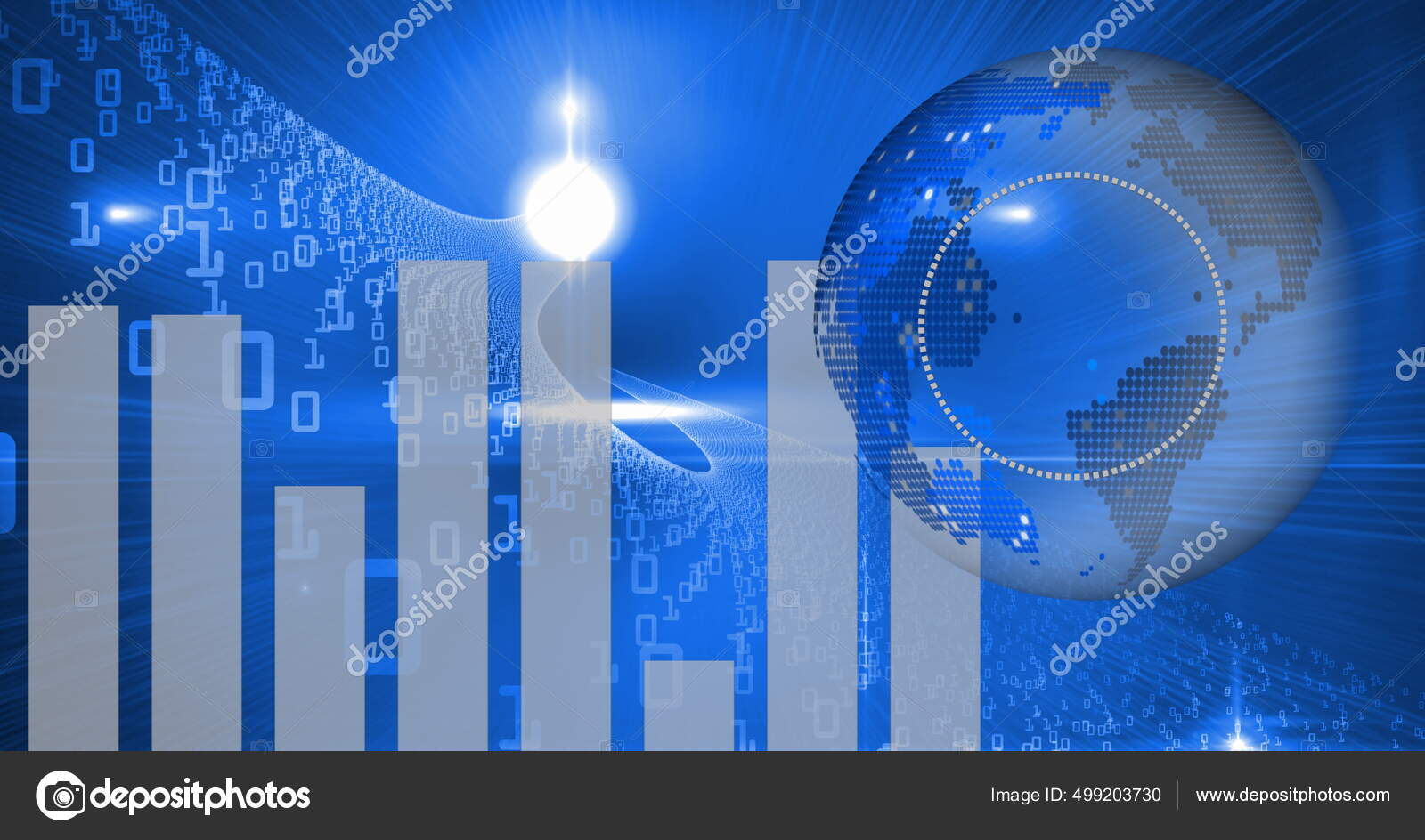 Digital Image Bitmap Image World Fluctuating Bar Graph Binary Codes ...