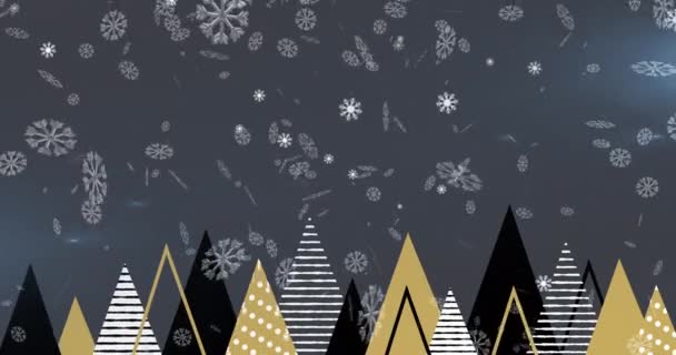 Animation Snow Falling Christmas Trees Decorations Christmas Tradition