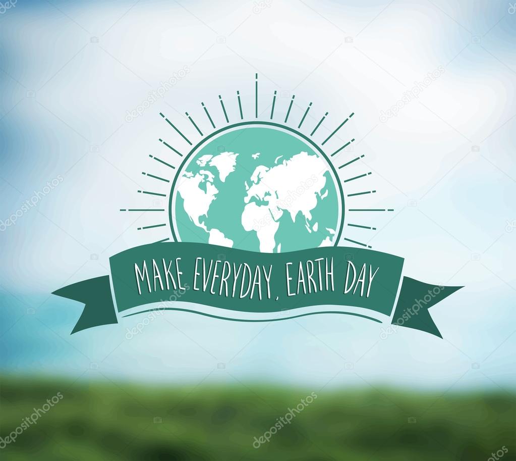 Earth day sign — Stock Vector © vectorfusionart #70583515