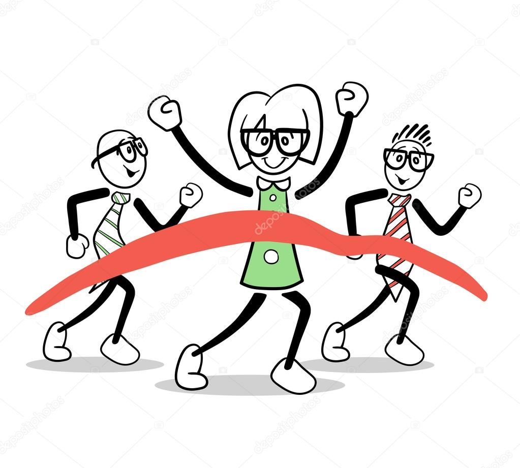 Cartoons winning race Stock Vector Image by ©vectorfusionart #72658589