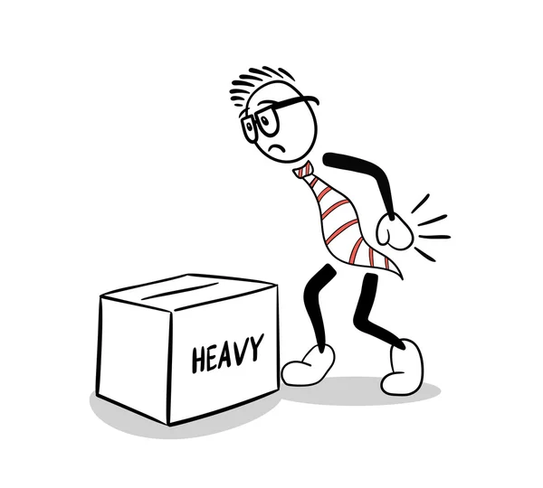 Cute cartoon lifting heavy box Stock Vector Image by ©vectorfusionart ...
