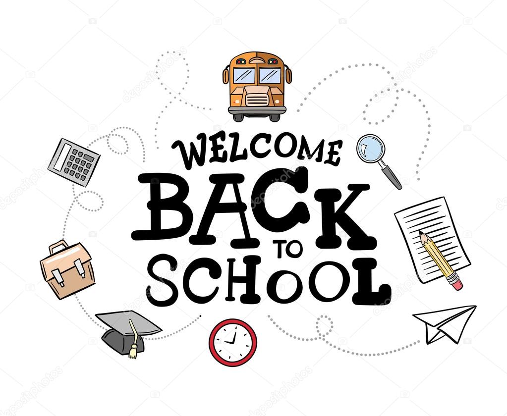 Welcome back to school message Stock Vector Image by ©vectorfusionart ...