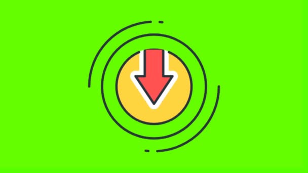 Direction Arrow Symbol Pointing Green Screen Backgroud Stock Video ...