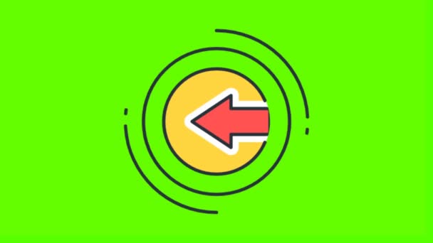 Direction Arrow Symbol Pointing Green Screen Backgroud Stock Video ...